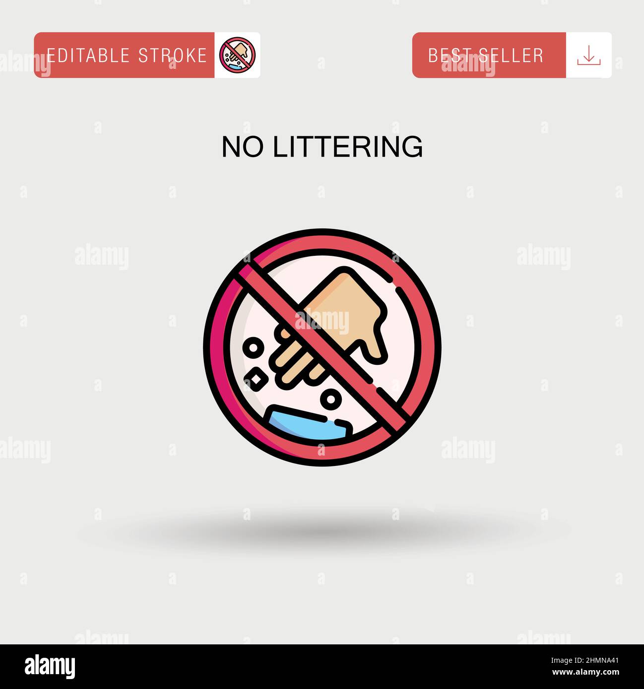 No littering Simple vector icon Stock Vector Image & Art - Alamy