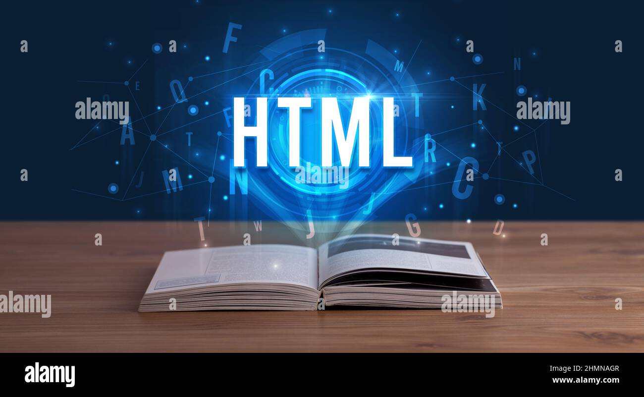 Technology abbreviation coming out from an open book Stock Photo - Alamy