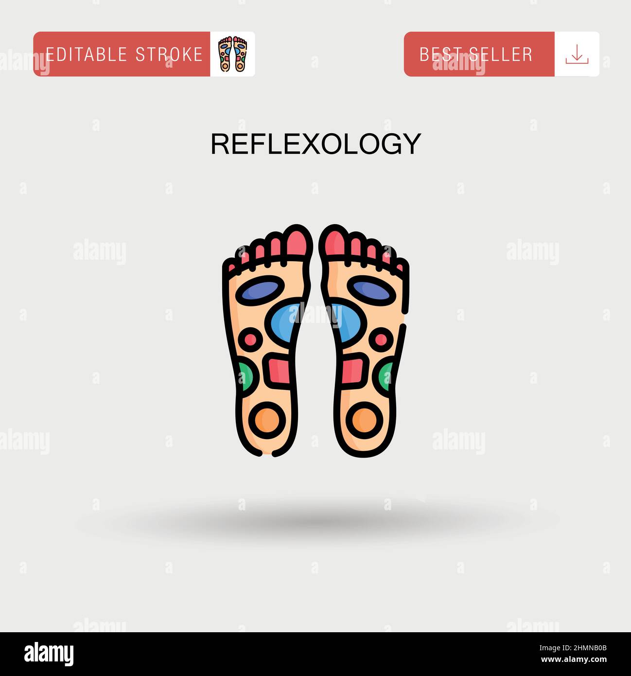 Woman massaging feet Stock Vector Images - Alamy