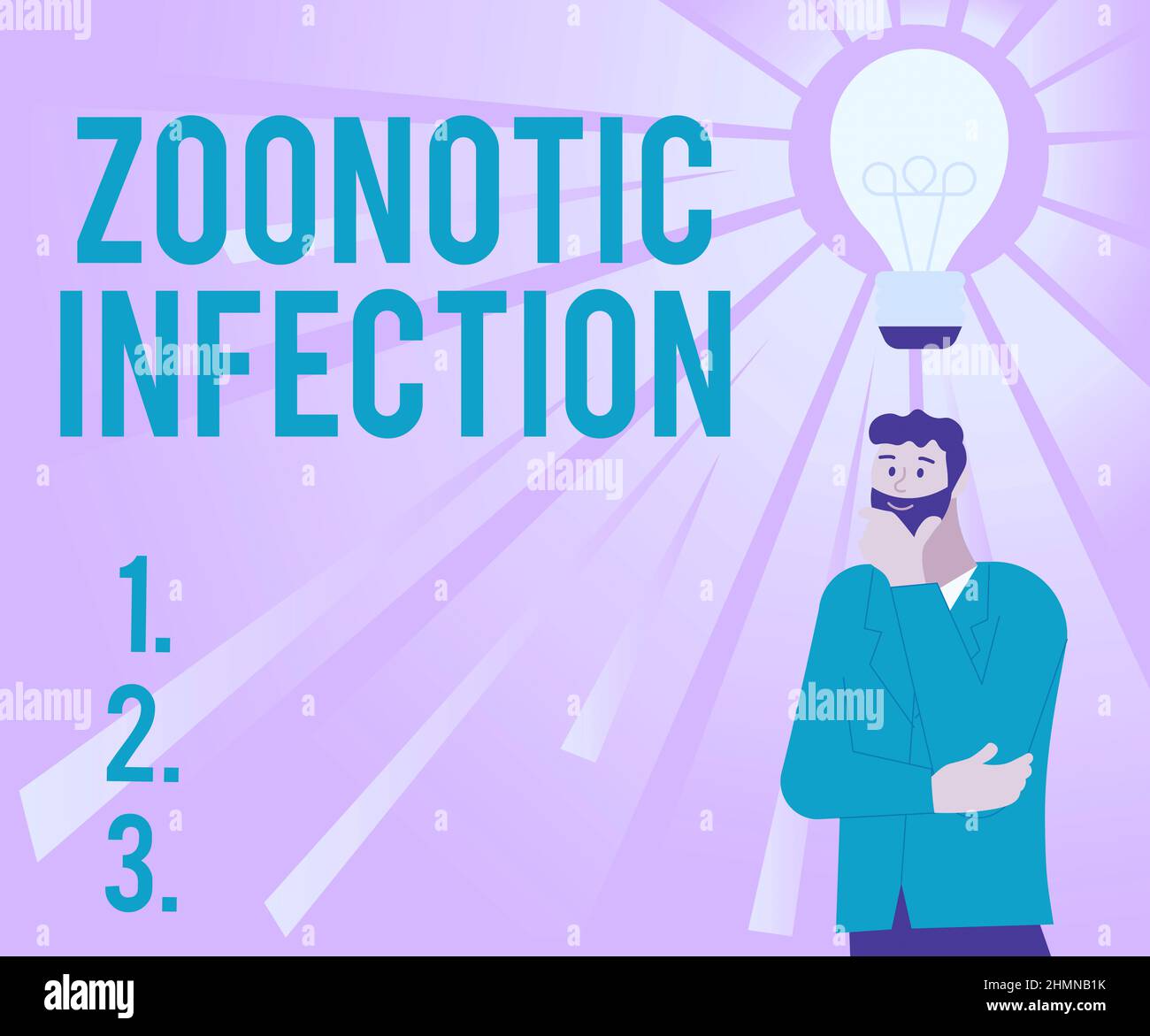Text caption presenting Zoonotic Infection. Word for Zoonotic Infection ...