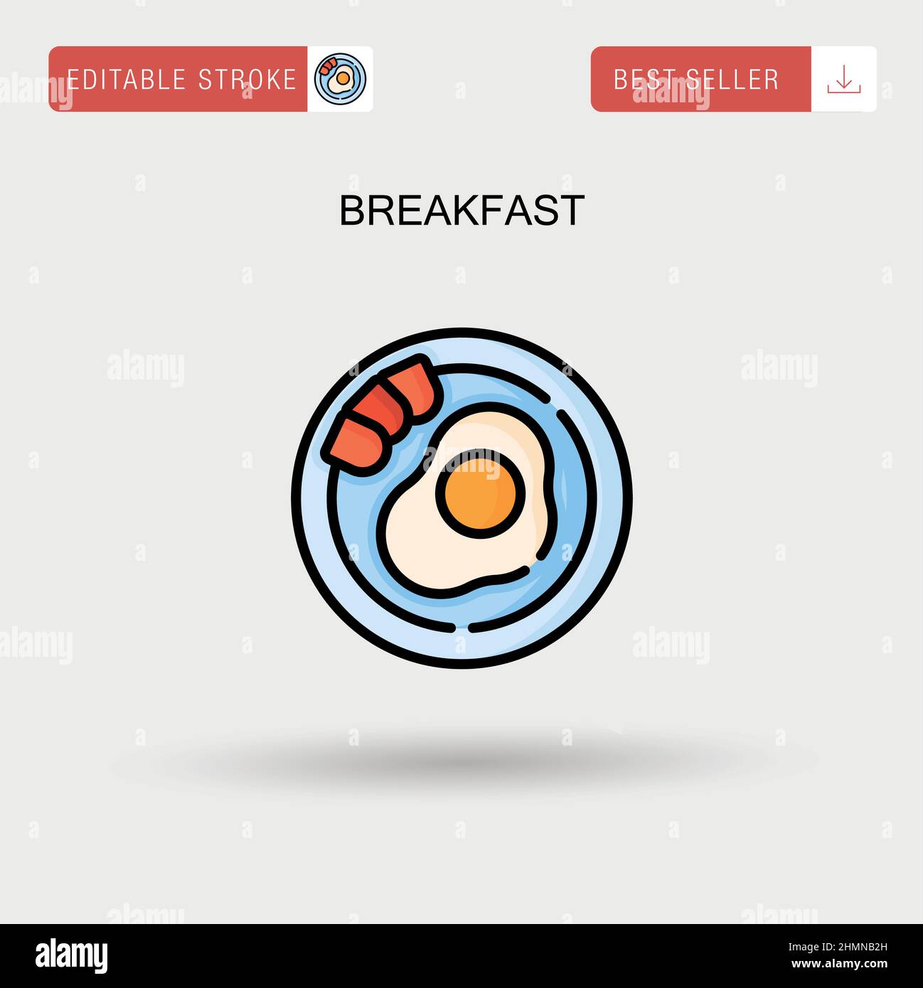 Breakfast Simple vector icon Stock Vector Image & Art - Alamy