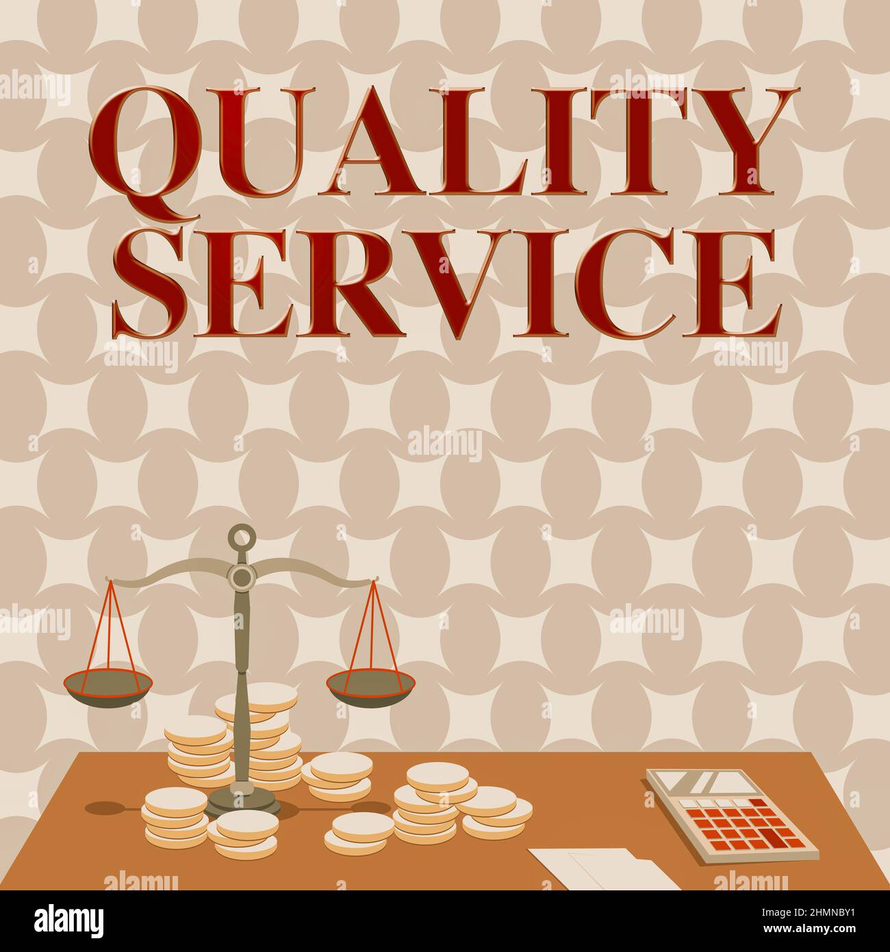 Sign displaying Quality Service. Conceptual photo how well delivered ...