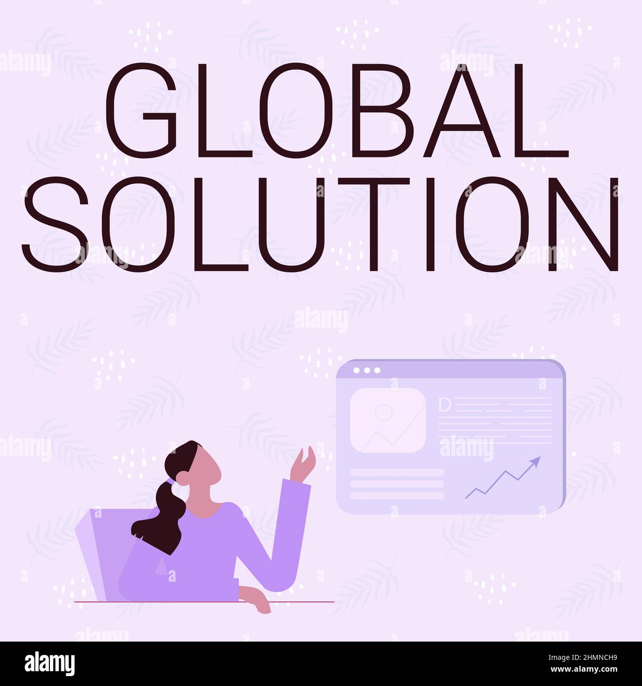 Sign displaying Global Solution. Business idea dealing with a difficult ...