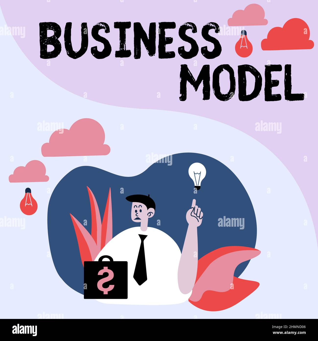 Conceptual caption Business Model. Business approach Identifying ...