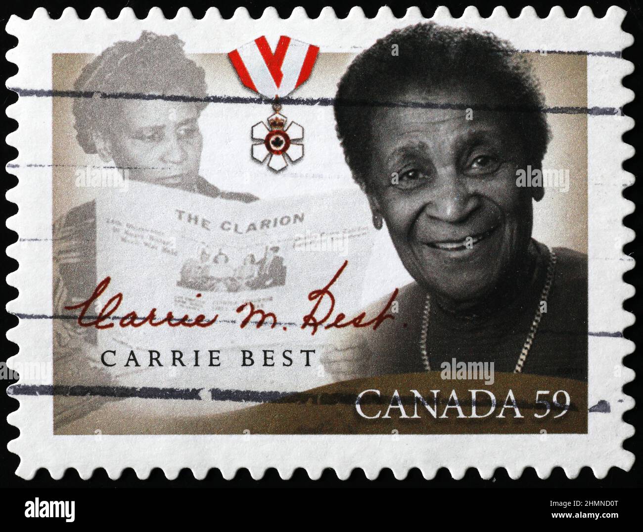 Carrie Best on canadian postage stamp Stock Photo - Alamy