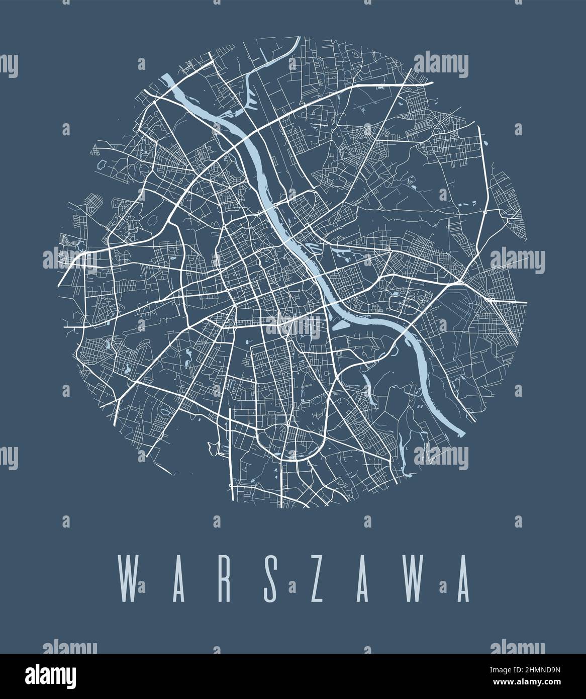Warsaw city map Stock Vector Images - Alamy