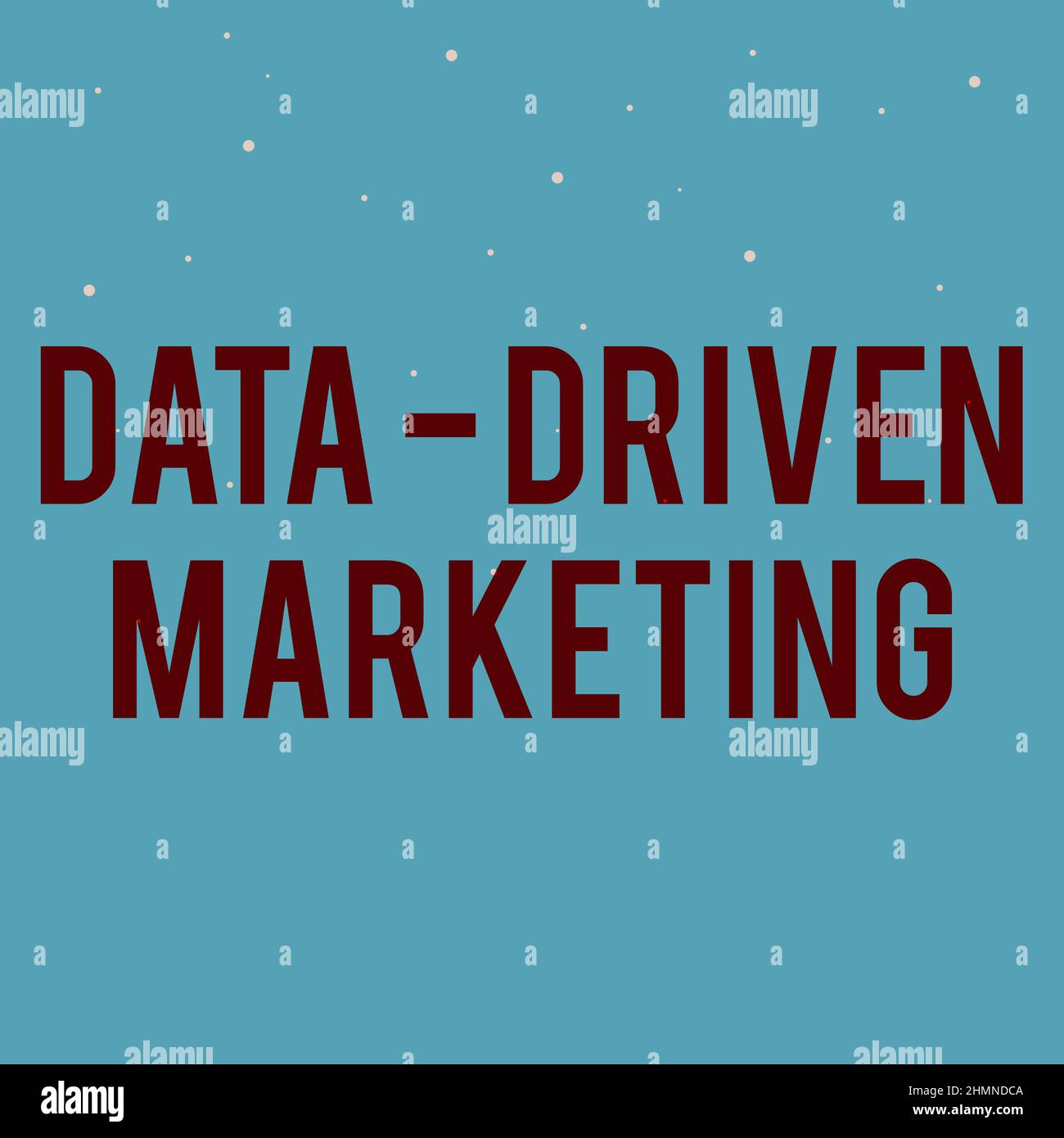 Text caption presenting Data driven Marketing. Business idea process by ...