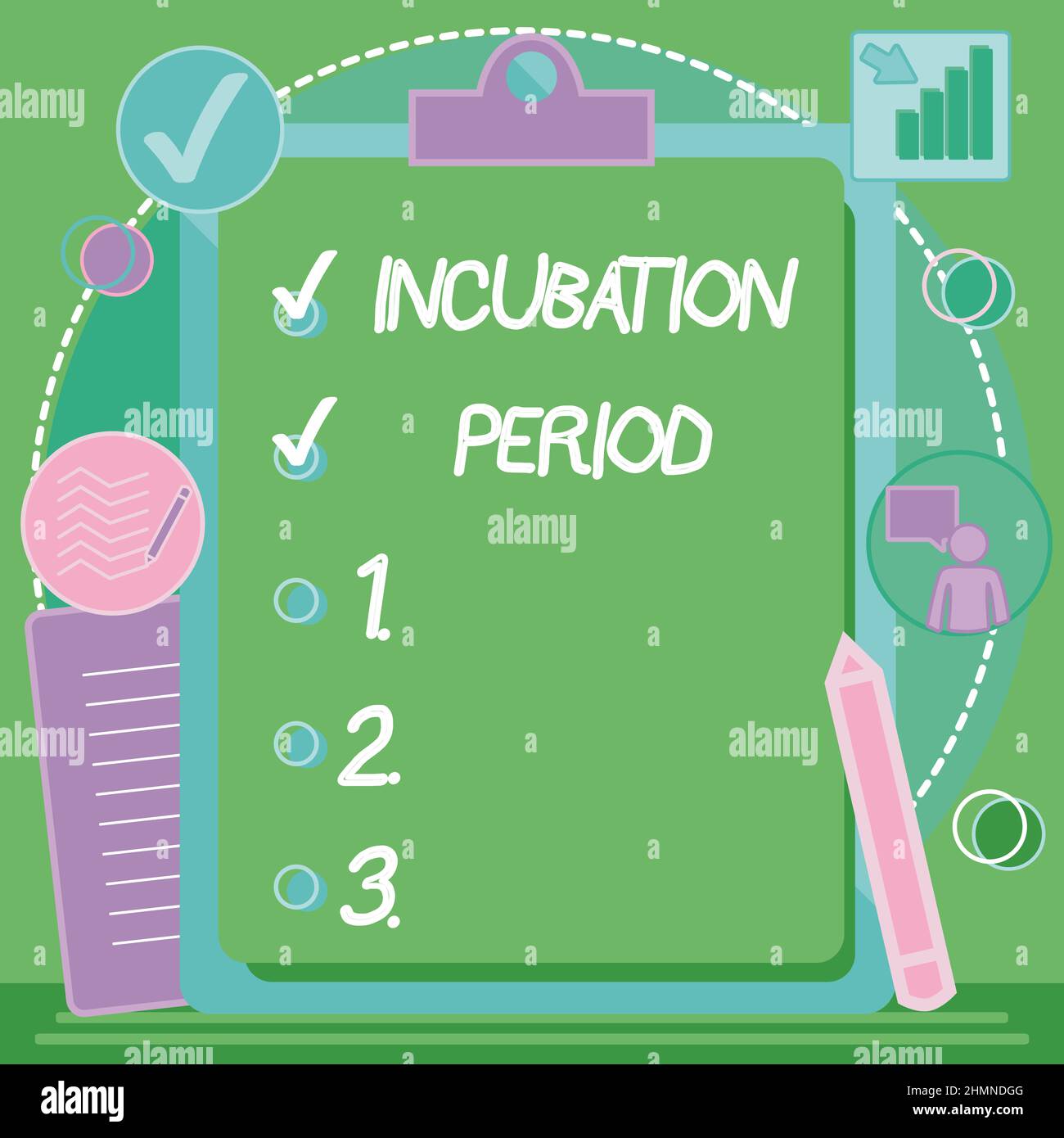 Text showing inspiration Incubation Period. Concept meaning time ...