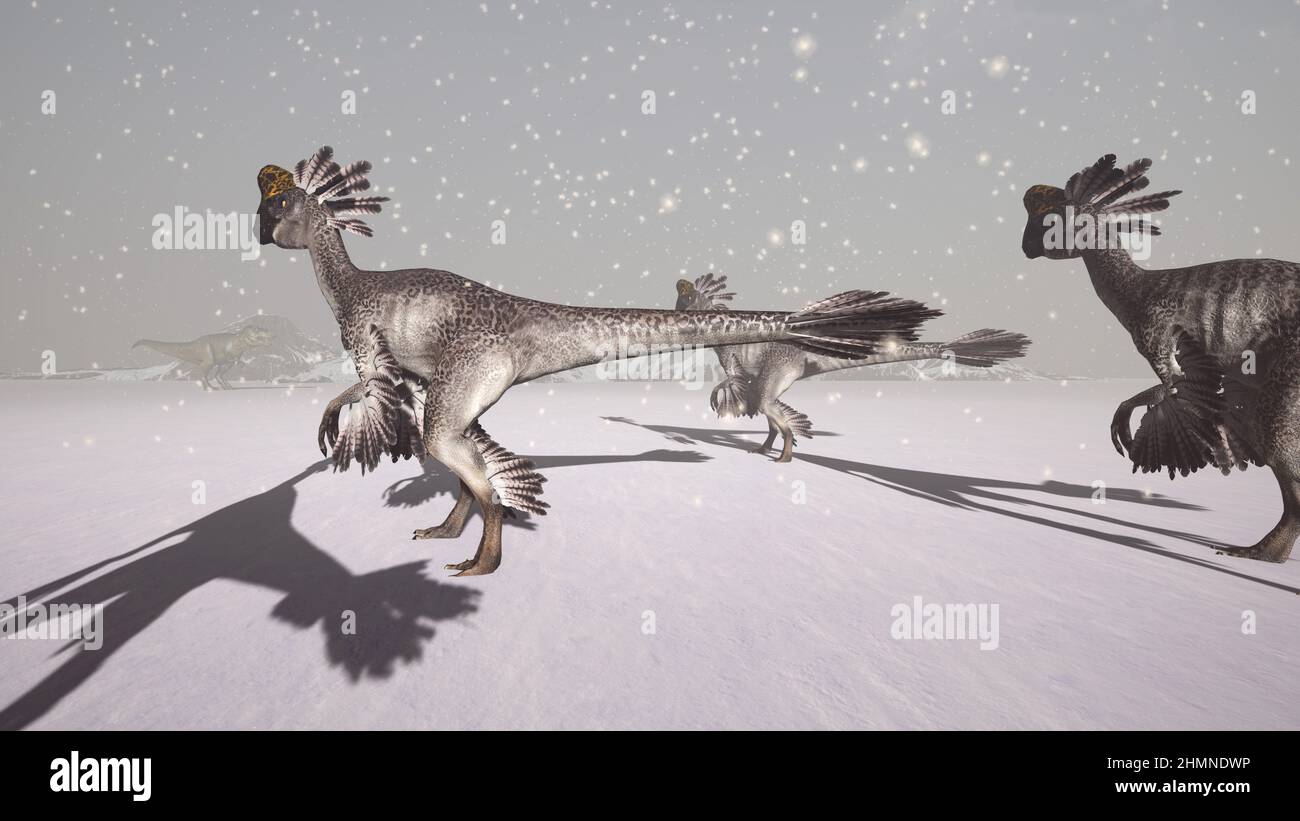 Dinosaurs in snow hi-res stock photography and images - Alamy