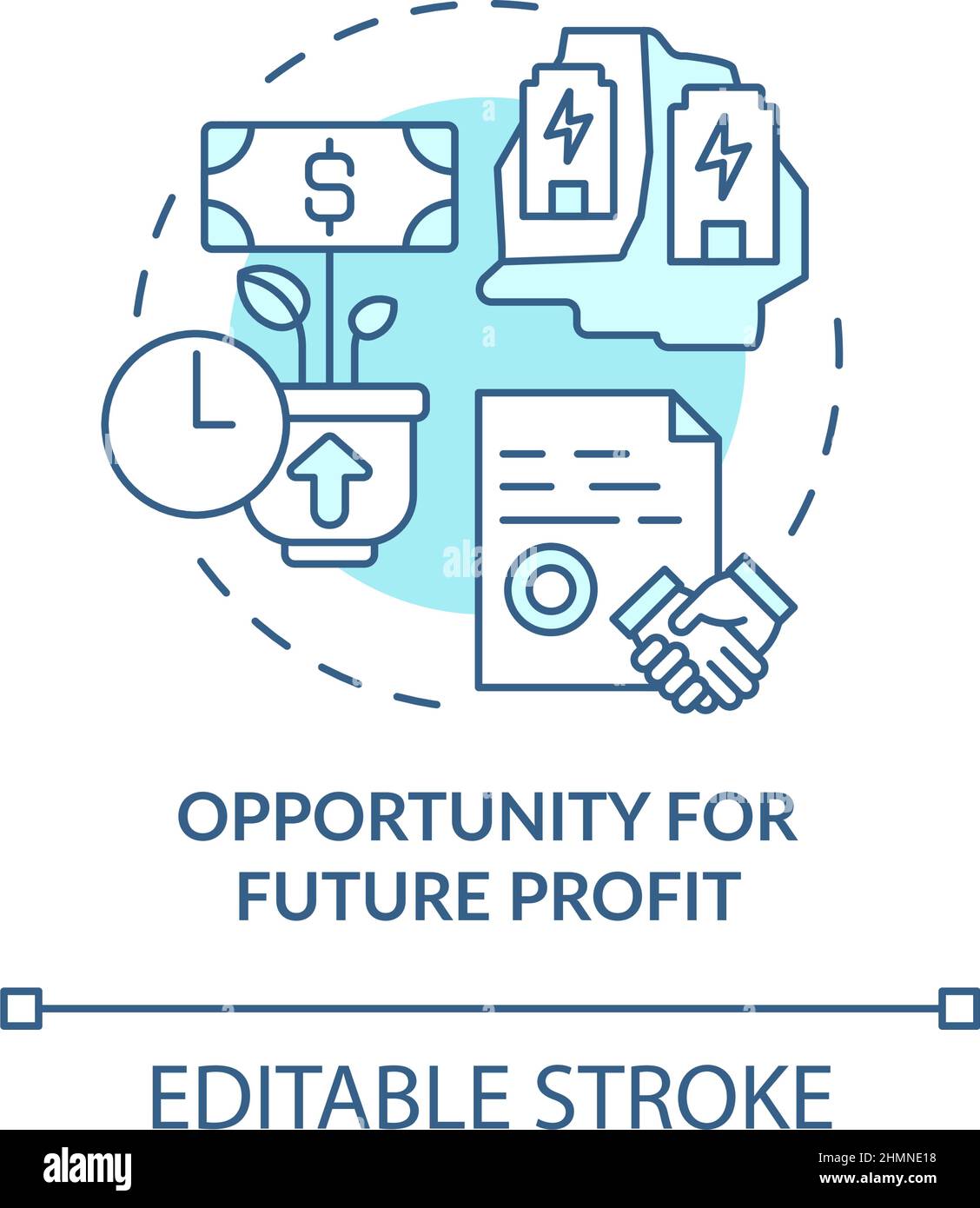 Opportunity for future profit turquoise concept icon Stock Vector Image ...