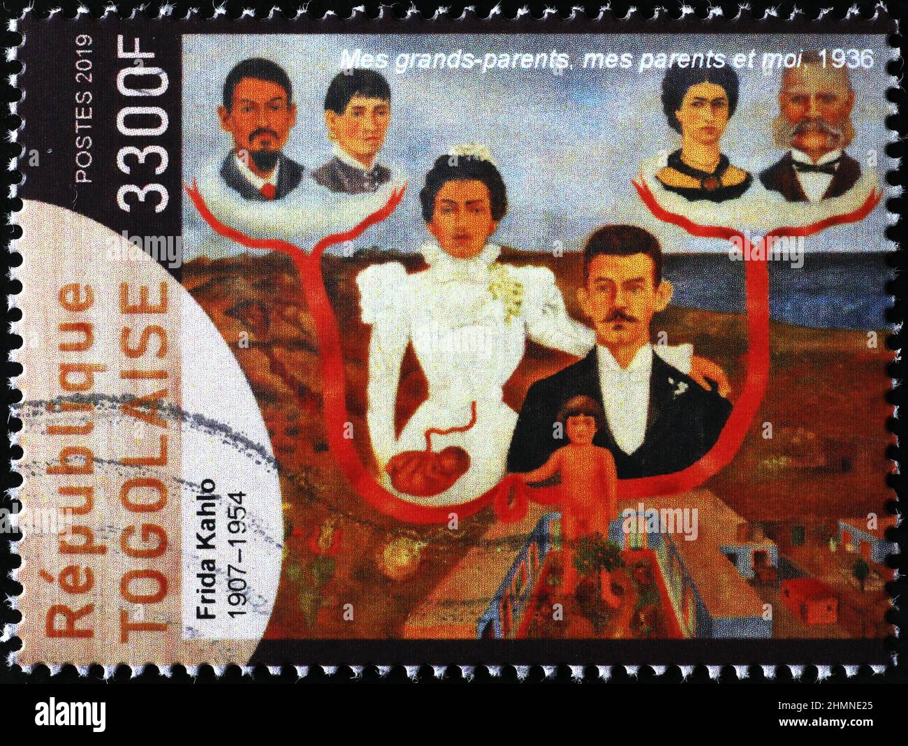Family of Frida Kahlo on postage stamp Stock Photo - Alamy