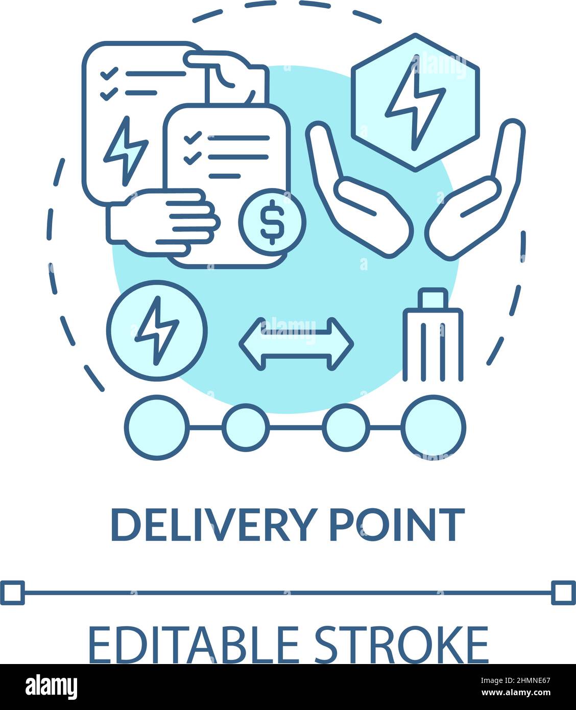 Delivery point turquoise concept icon Stock Vector Image & Art - Alamy