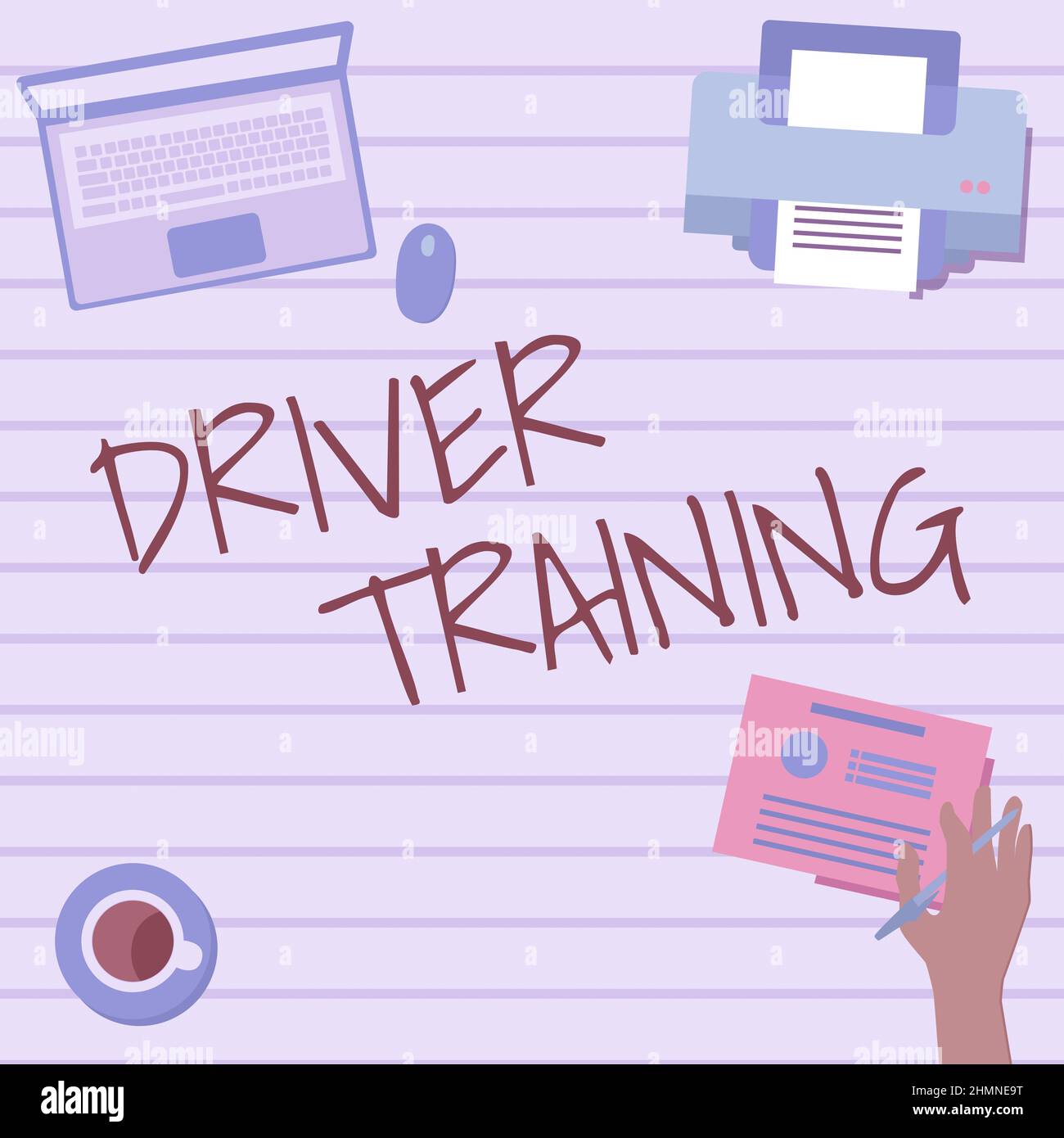 Handwriting text Driver Training. Business showcase prepares a new ...