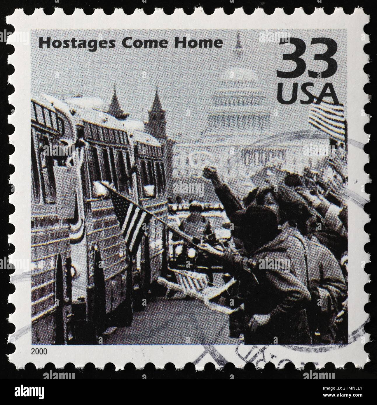 Iran hostage crisis on american postage stamp Stock Photo - Alamy