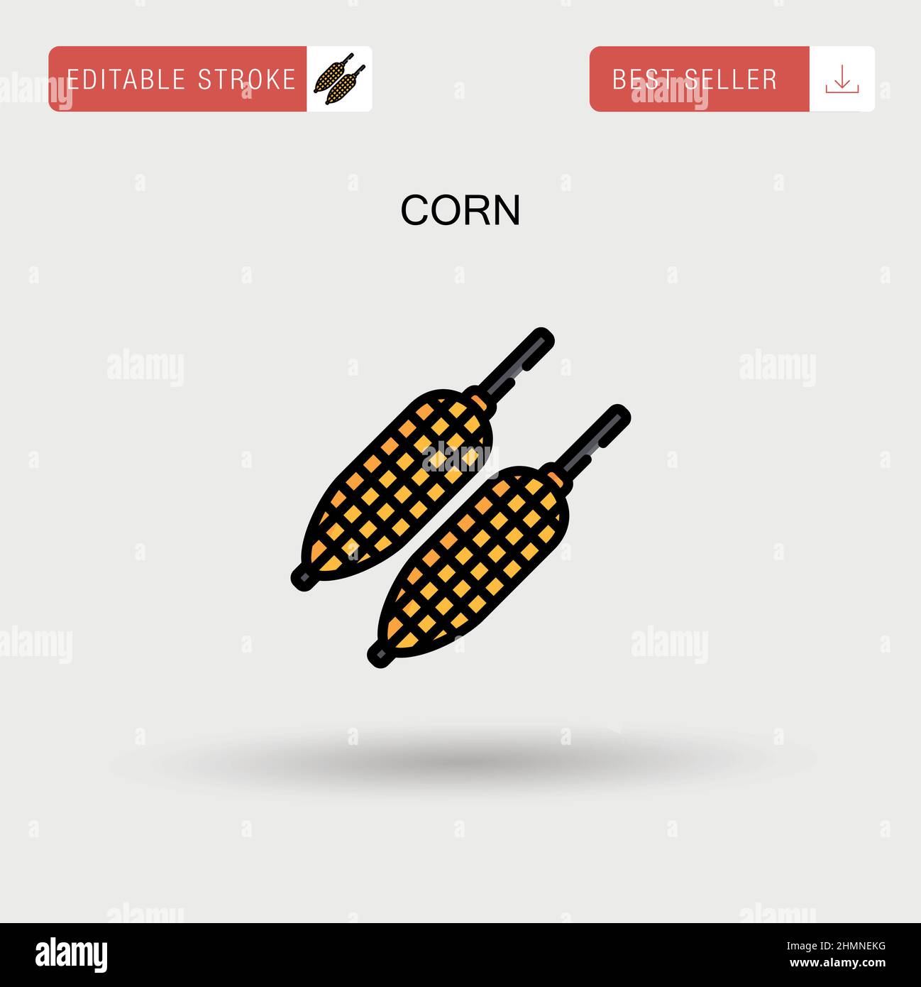 Corn Simple vector icon Stock Vector Image & Art - Alamy