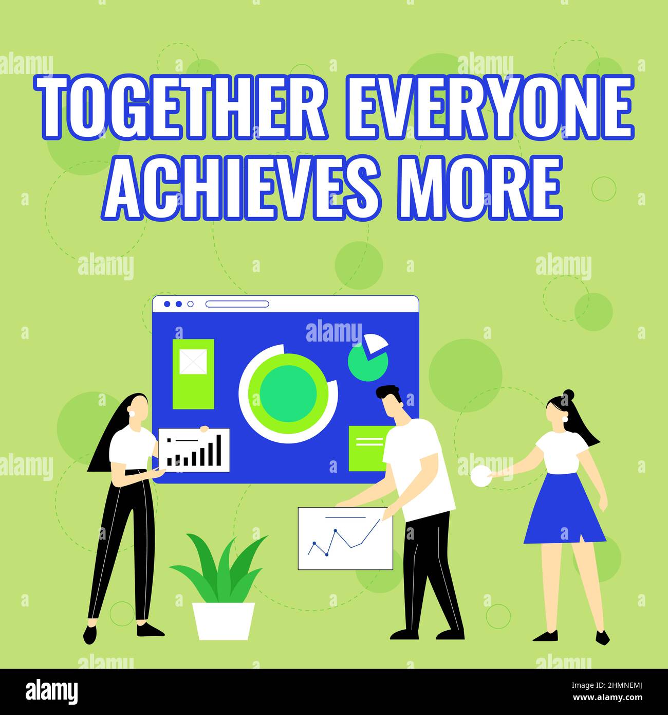 Text showing inspiration Together Everyone Achieves More. Concept ...