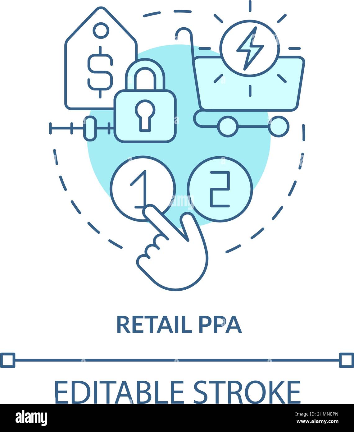 Retail PPA turquoise concept icon Stock Vector Image & Art - Alamy