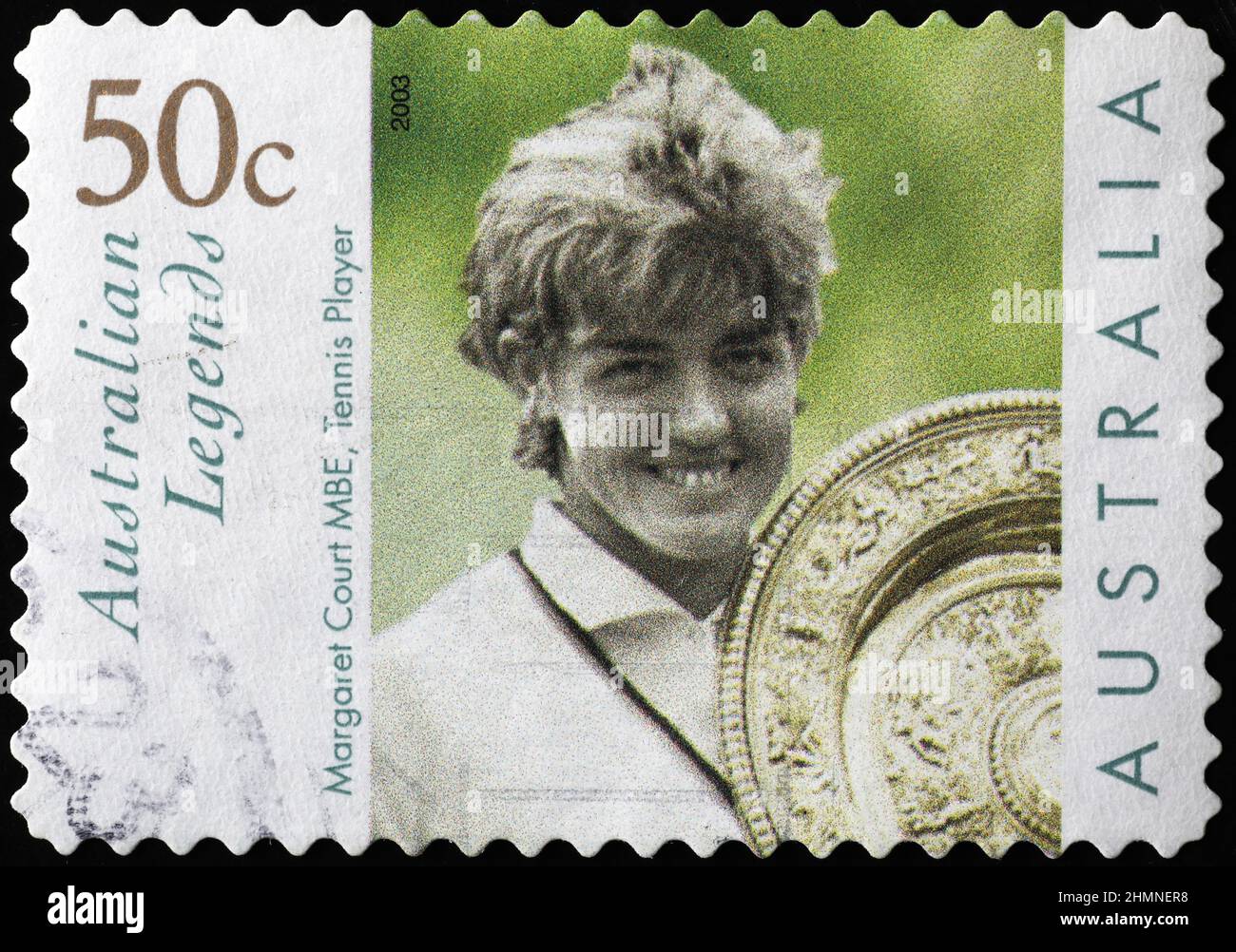 Margaret Court portrait on australian postage stamp Stock Photo - Alamy