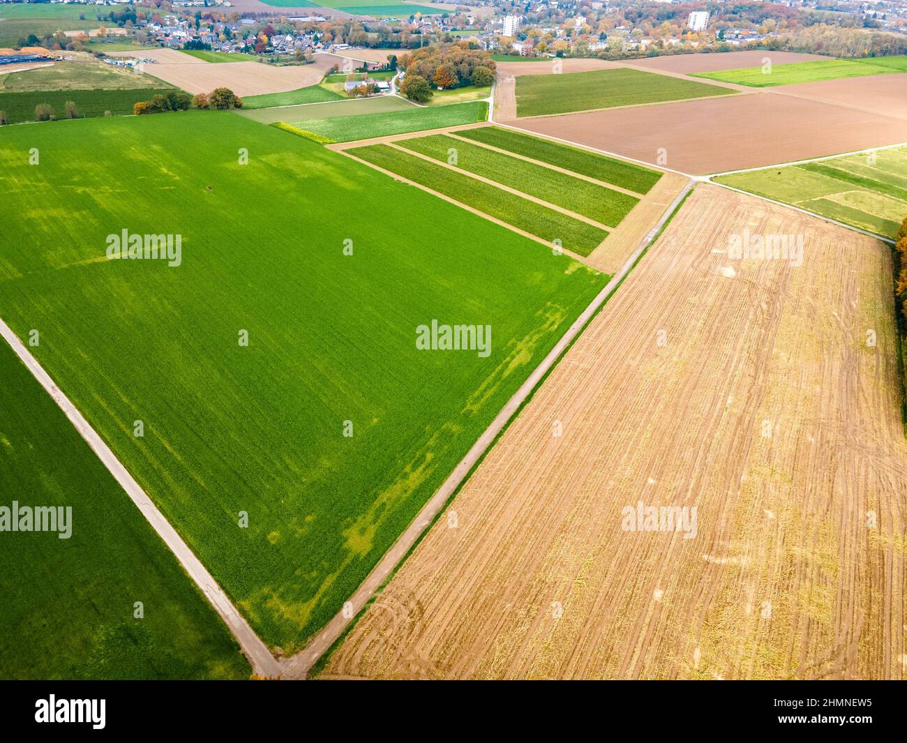 Aerial photo of Farmland. farm fields Stock Photo - Alamy