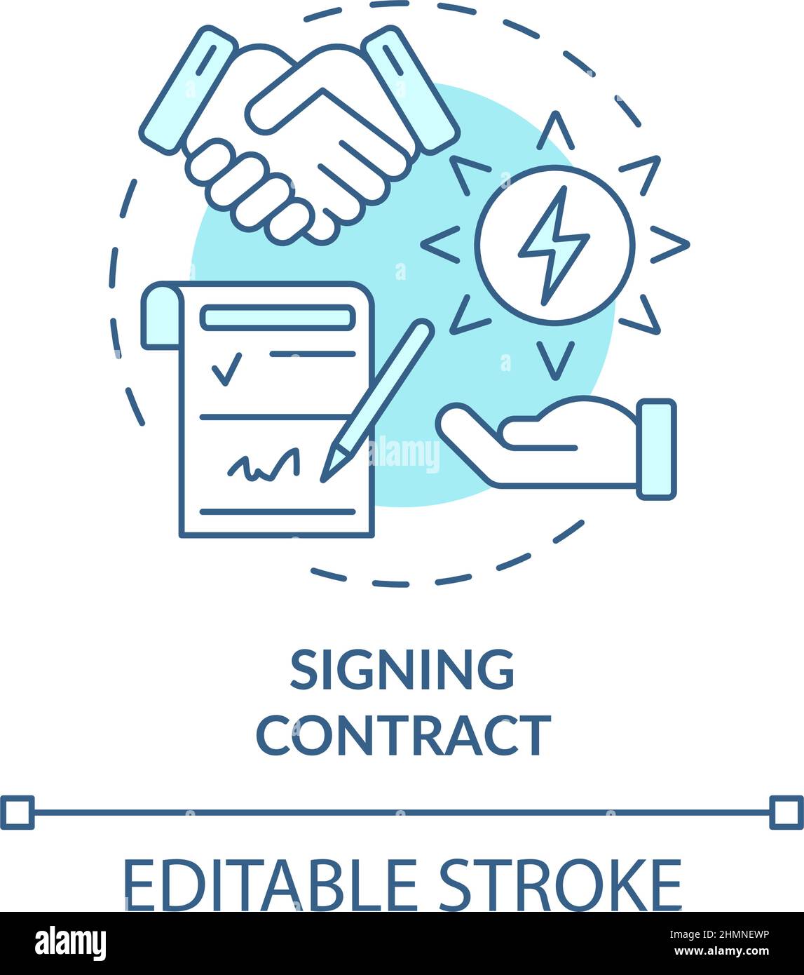 Signing of purchase contract Stock Vector Images - Alamy