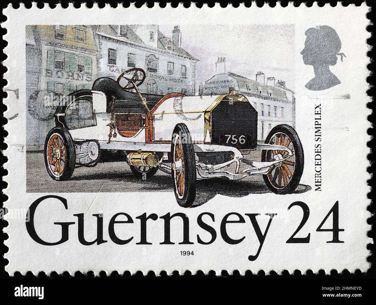 Old Mercedes Simplex on postage stamp Stock Photo - Alamy