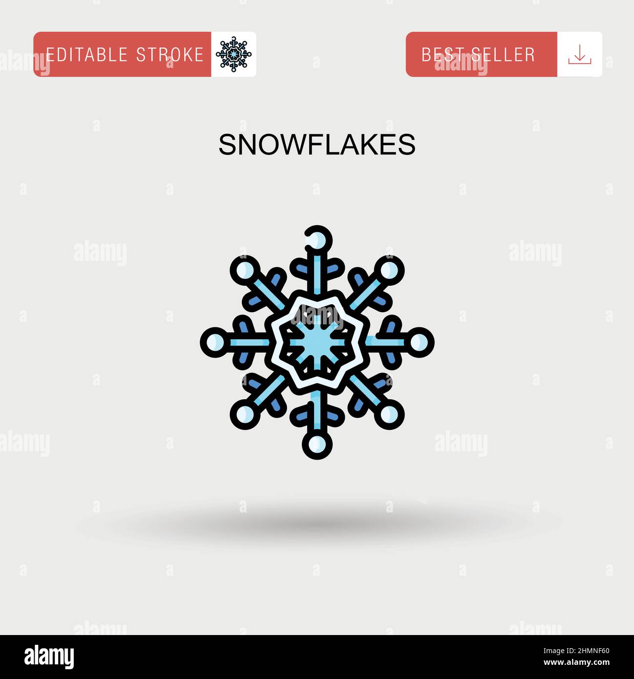 Snowflakes Simple vector icon Stock Vector Image & Art - Alamy