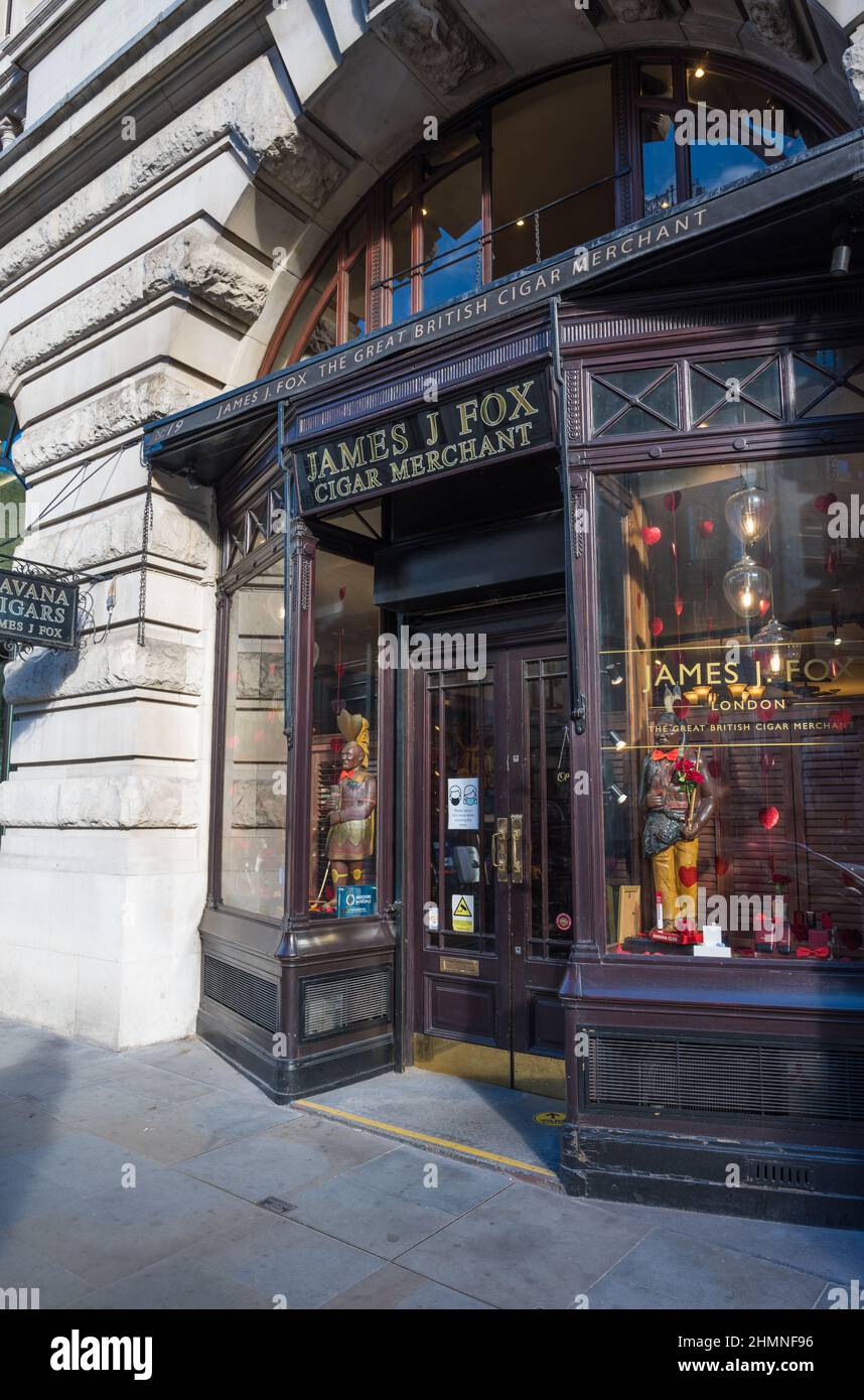 James J. Fox cigar merchants shop in St. James's Street, London ...