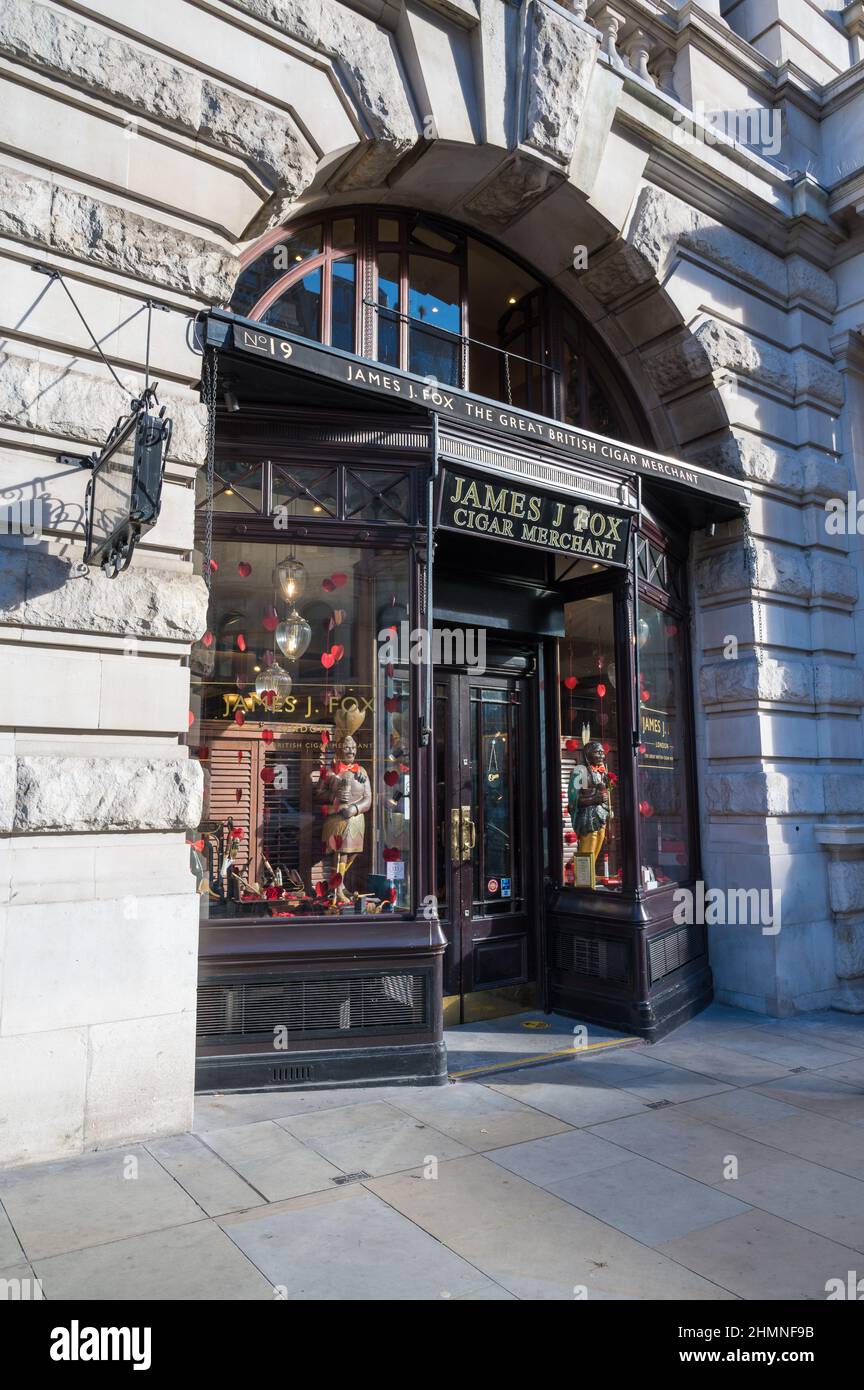 James J. Fox cigar merchants shop in St. James's Street, London ...