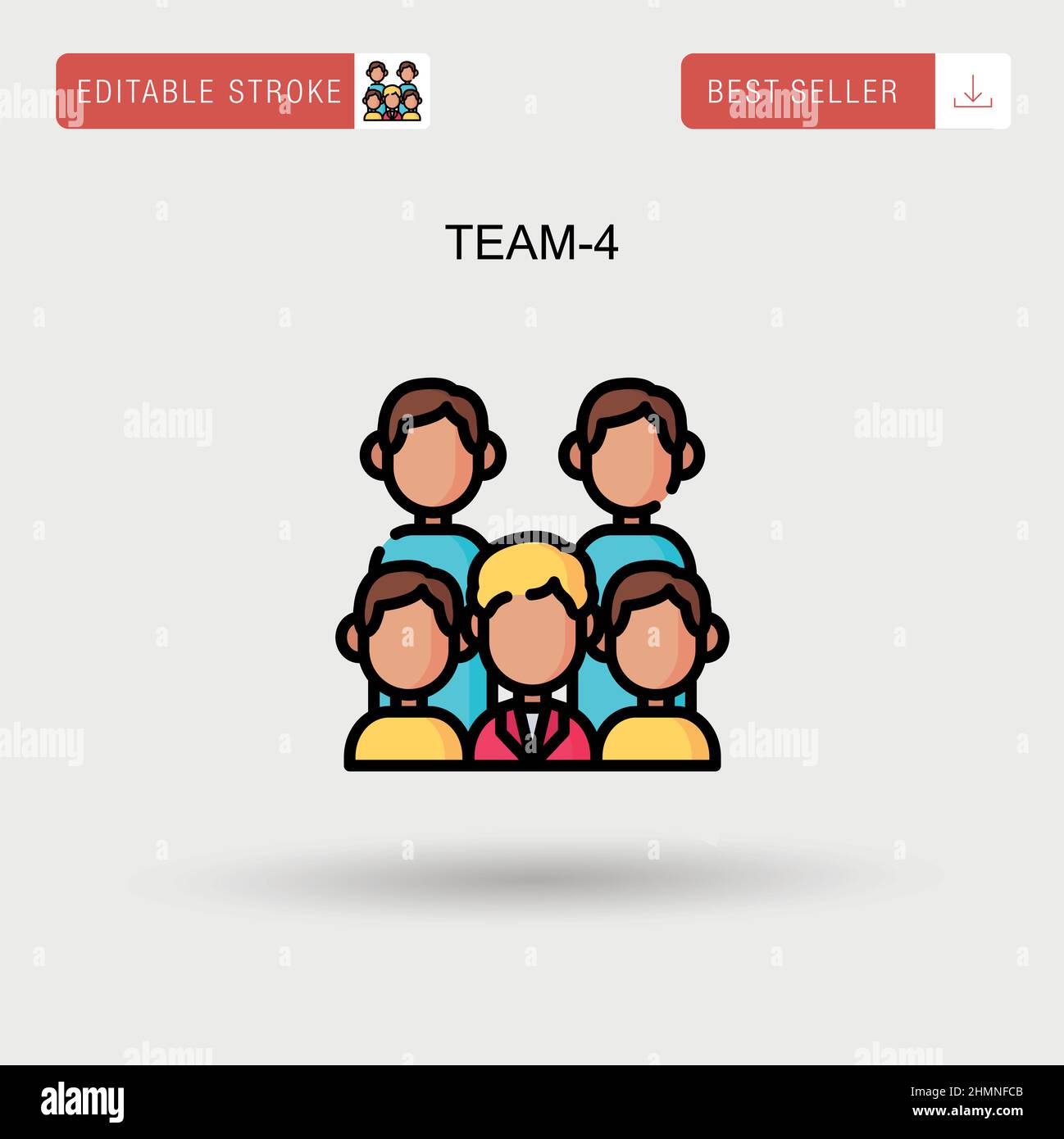 Team-4 Simple vector icon Stock Vector Image & Art - Alamy