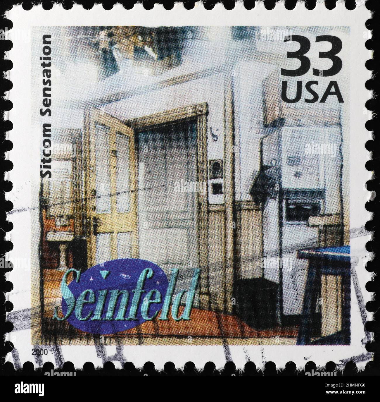 Sitcom Seinfeld celebrated on american postage stamp Stock Photo - Alamy