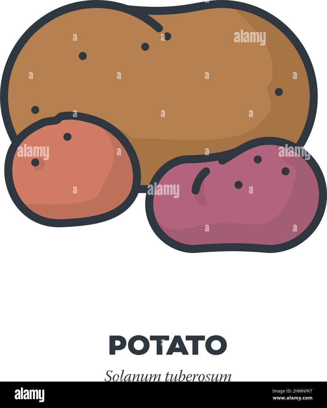 Cartoon illustration potato vegetable food hi-res stock photography and ...
