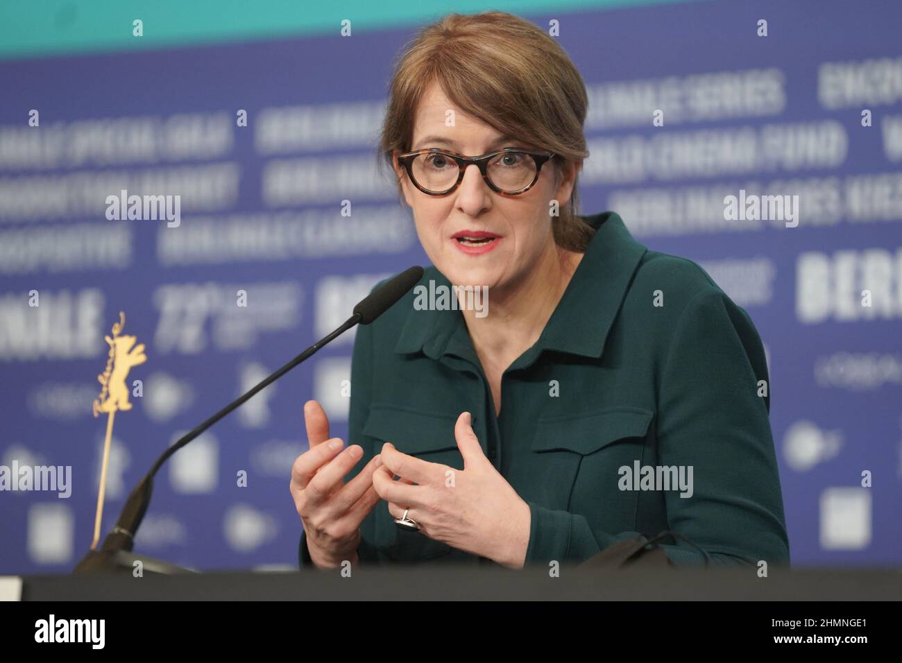 Berlin, Germany. 11th Feb, 2022. Director Ursula Meier at the press ...