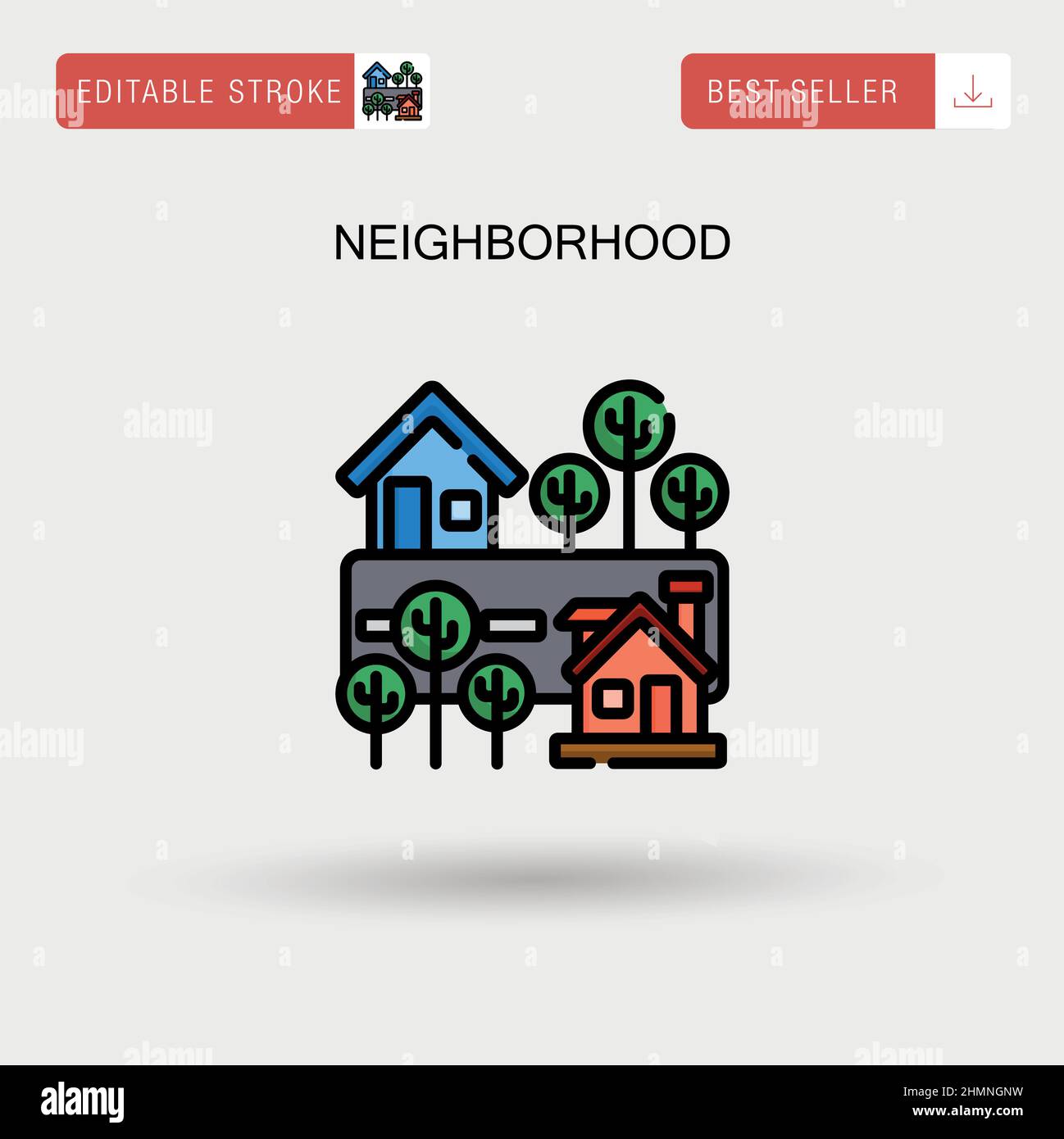 Aerial neighborhood residential Stock Vector Images - Alamy