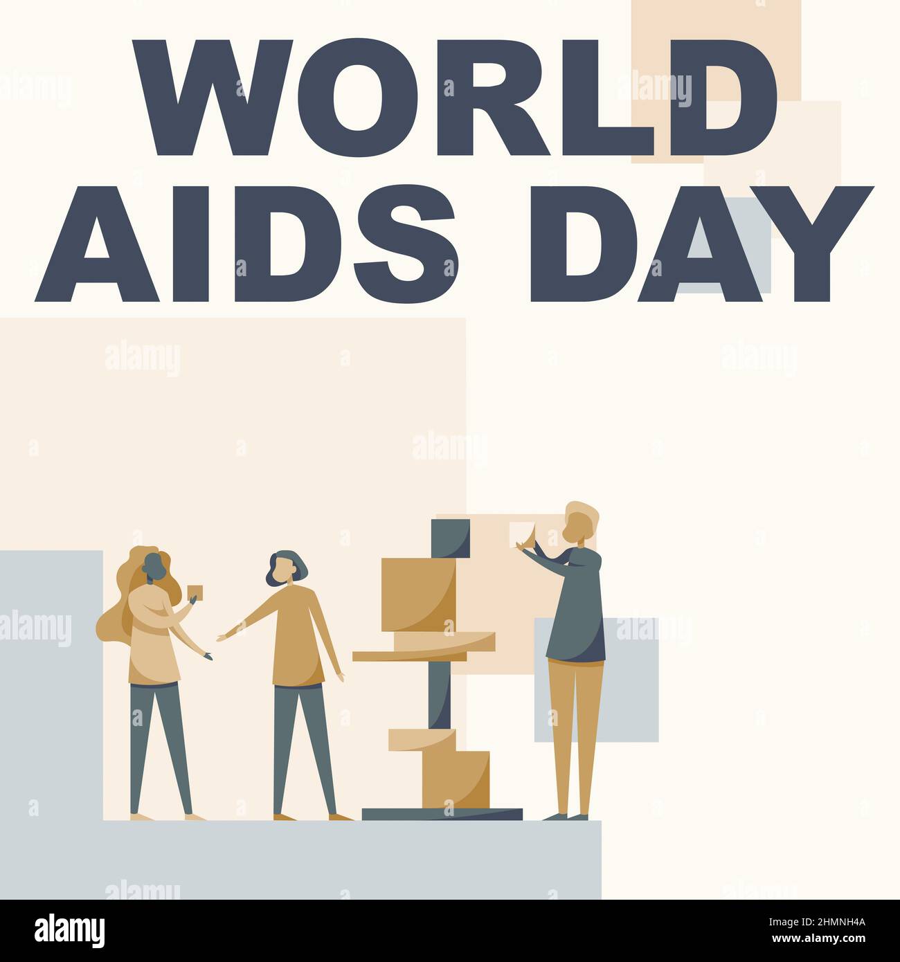 Hand writing sign World Aids Day. Word for World Aids Day Three ...