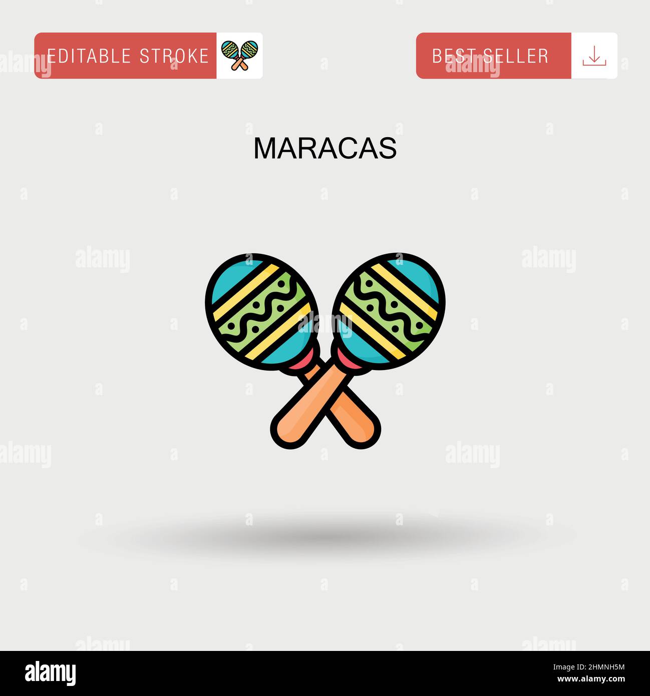 Maracas Simple vector icon Stock Vector Image & Art - Alamy