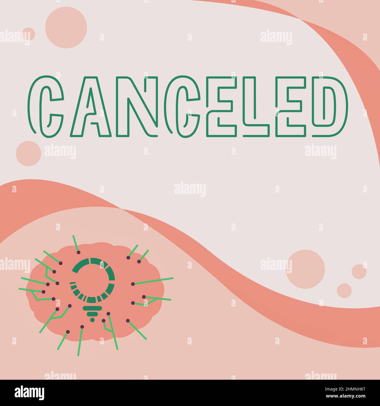 Inspiration showing sign Canceled. Word Written on to decide not to ...