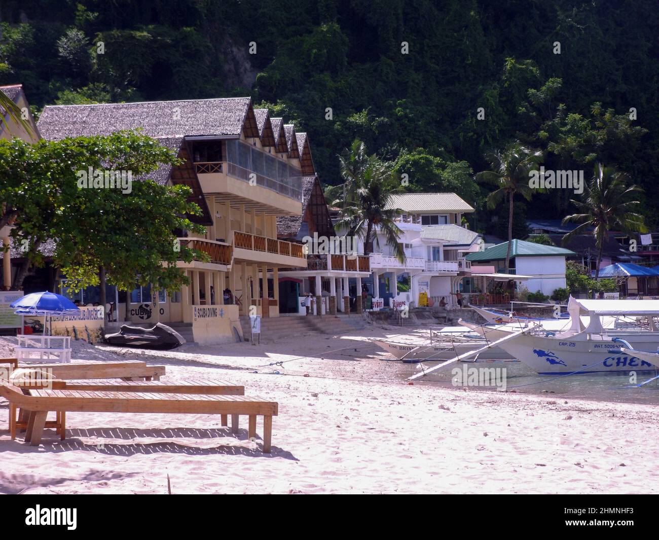 View over the majestic beach in Sabang on the Philippines October 19 ...