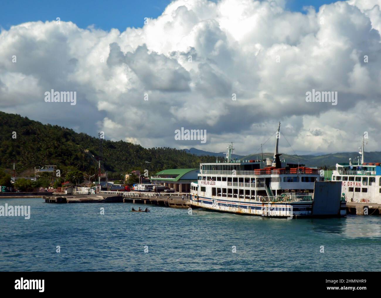 View over the harbor of Samar on the Philippines January 19, 2012 Stock ...