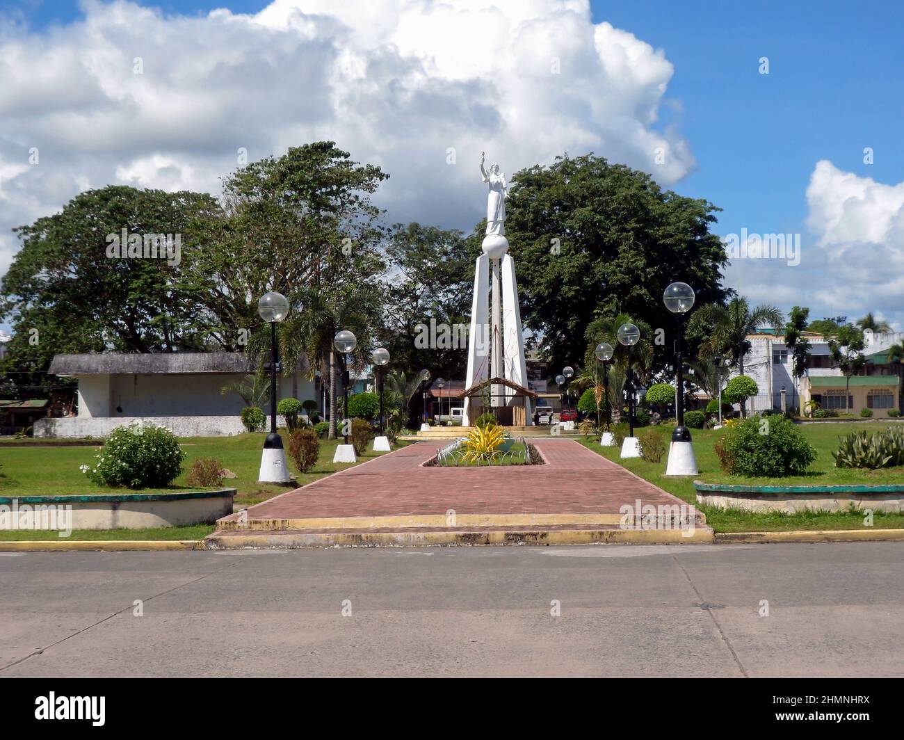 Sculpture in a green park in Leyte on the Philippines January 21, 2012 ...