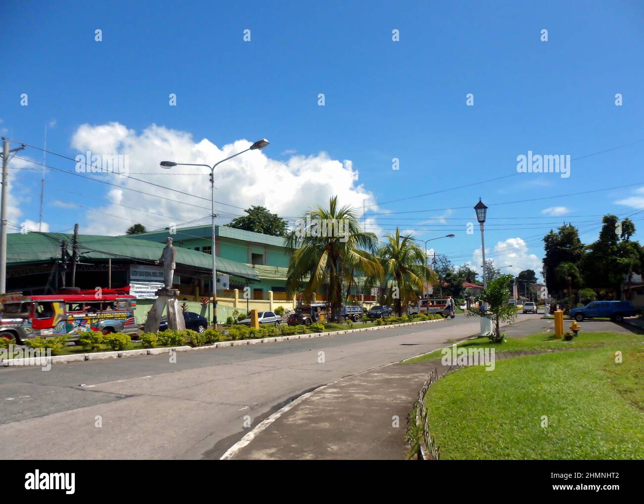Street in the center of Tacloban on the Philippines January 21, 2012 ...