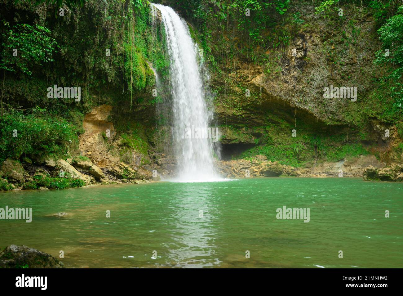 Mountain river and waterfall HD. Photo shows huge clean water stream ...