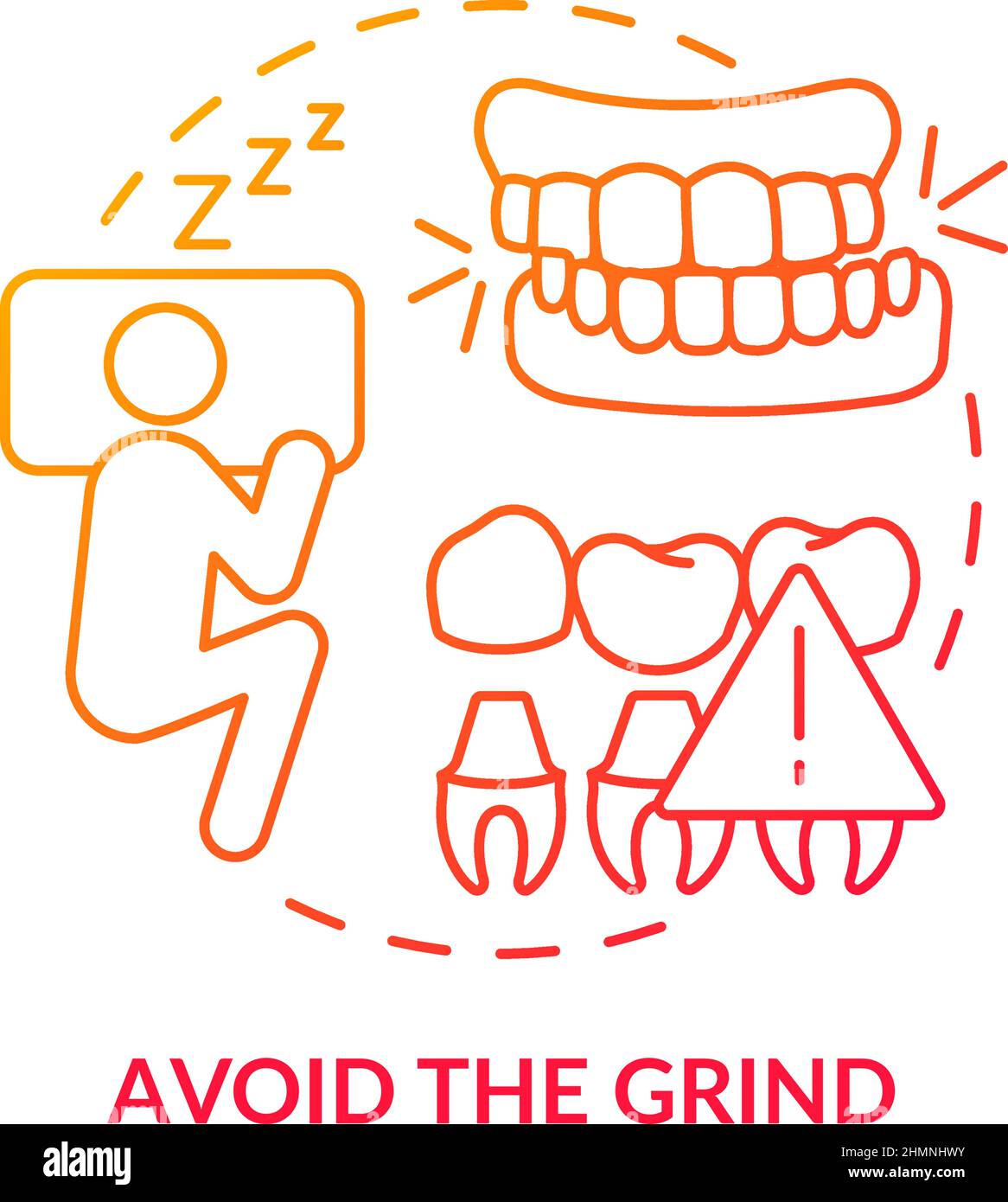 Avoid grind red gradient concept icon Stock Vector Image & Art - Alamy