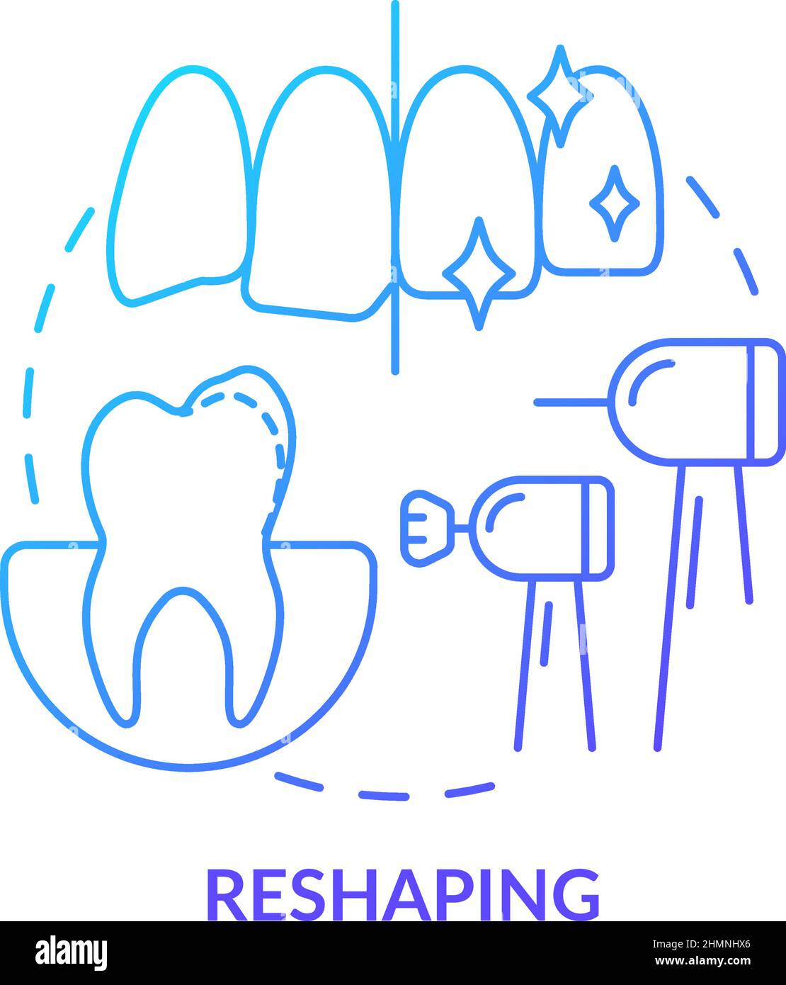 Reshaping blue gradient concept icon Stock Vector Image & Art - Alamy