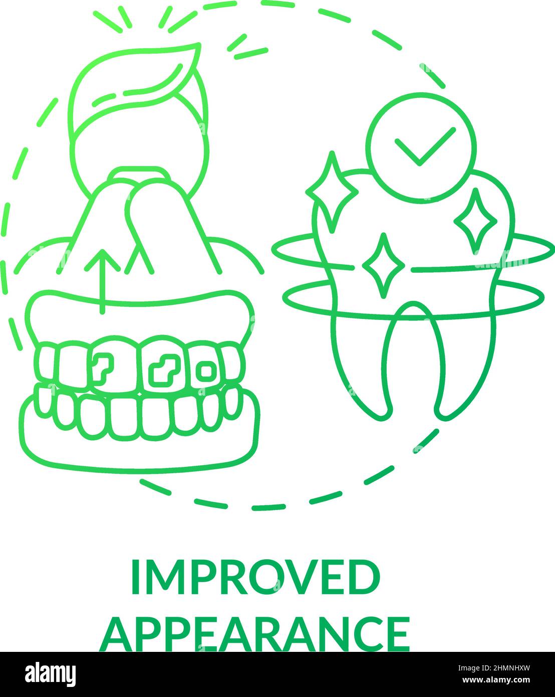 Improved appearance green gradient concept icon Stock Vector Image ...