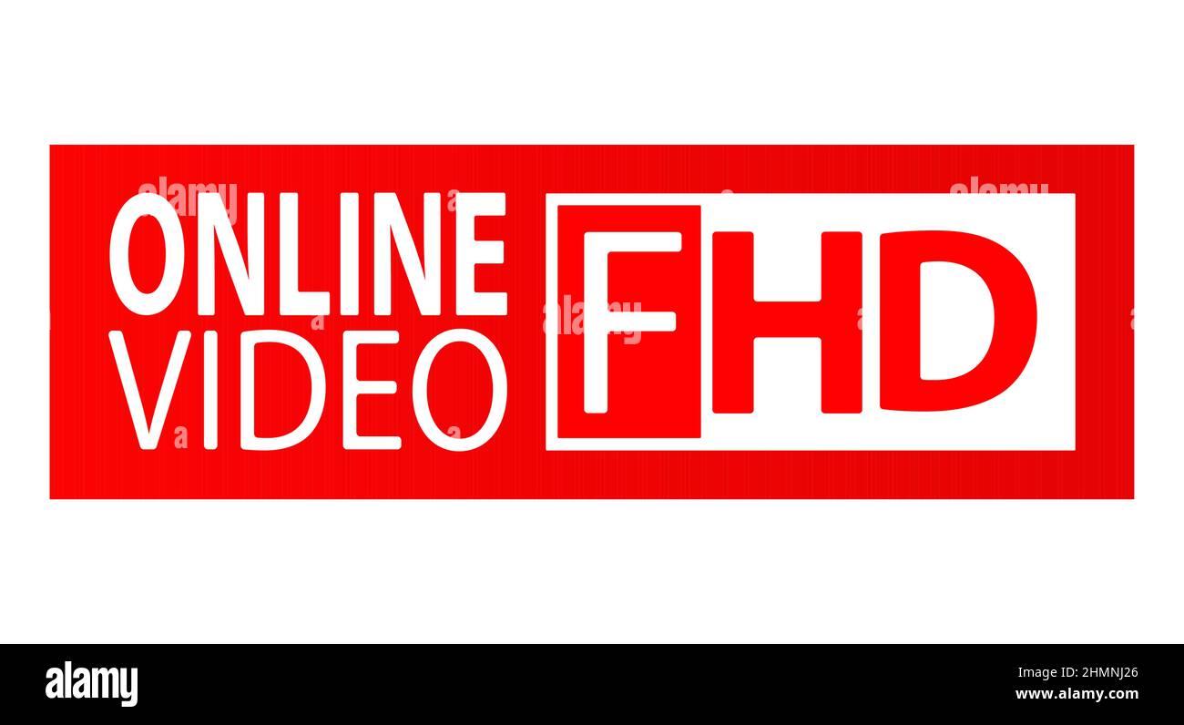 ONLINE VIDEO FHD. A button, icon, or sign for a website, application ...