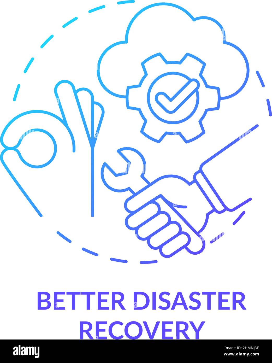 Better disaster recovery blue gradient concept icon Stock Vector Image ... Better disaster recovery blue gradient concept icon Stock Vector Image ...