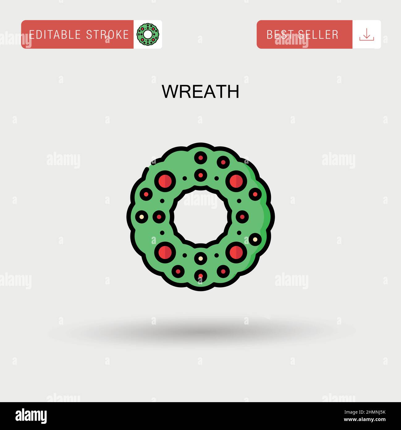 Wreath Simple vector icon Stock Vector Image & Art - Alamy