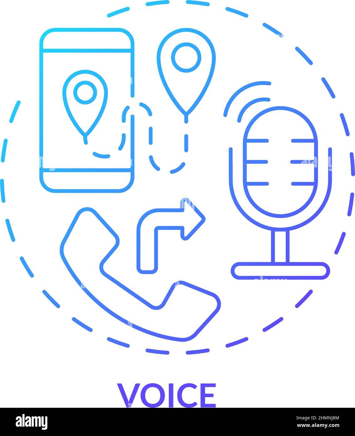 Voice blue gradient concept icon Stock Vector Image & Art - Alamy