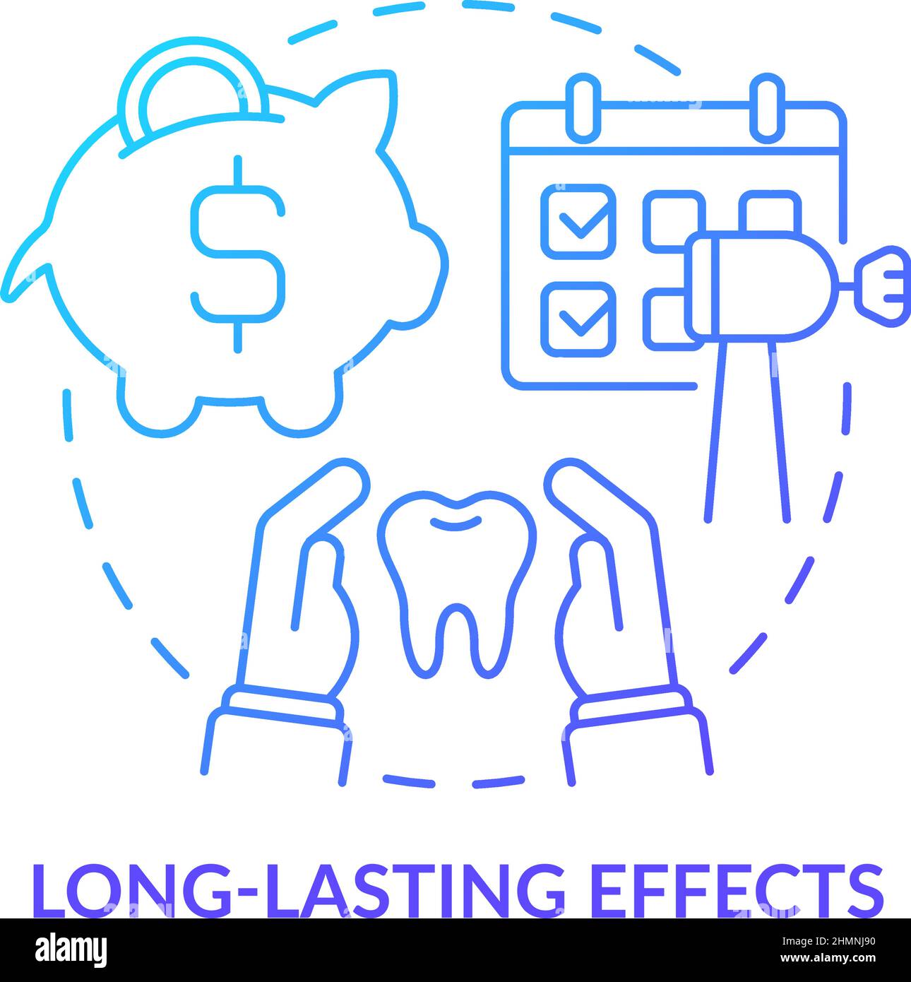 Long-lasting effects blue gradient concept icon Stock Vector Image ...