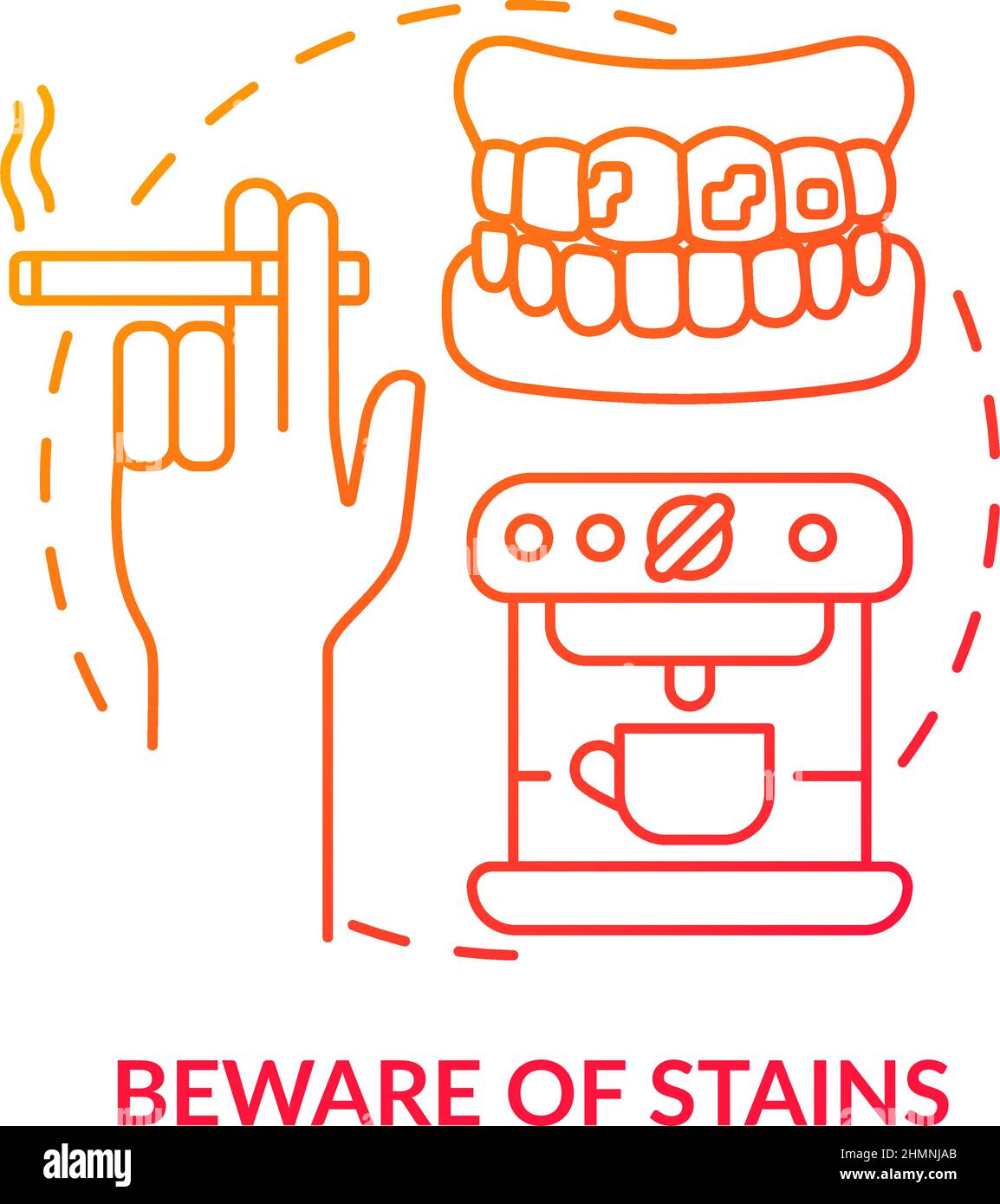 Beware of stains red gradient concept icon Stock Vector Image & Art - Alamy